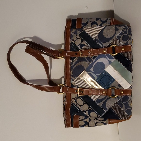Coach | Bags | Coach Purse Hobo Soho Patchwork Signature C Denim ...
